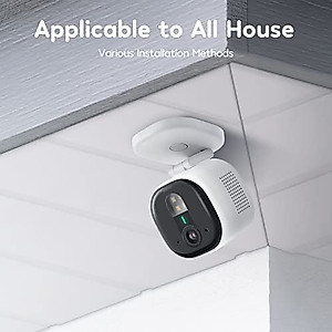 winees 2K Outdoor Security Camera with 4CCT Spotlight, 2K WiFi Camera, Home Surveillance Camera with Color Night Vision, Waterproof, Indoor, Siren, Human/Pet/Sound Detection, Compatible with Alexa