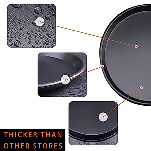 Roucerlin Thick Pizza Pan, Nonstick Pizza Baking Pan Pizza Steel Pan, Round Pizza Tray Pizza Baking Sheet (11 in)