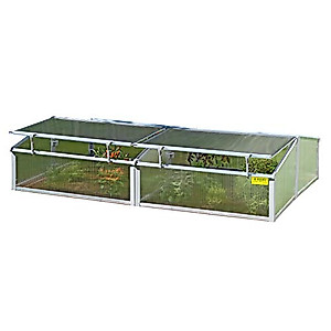 Exaco 20443 Jumbo Cold Frame Herbal & Plant Garden Protector 21.5 Sq Ft, Clear