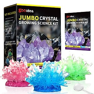 science kits for kids age 8-12, Jumbo Crystal Growing Kit, Grow Crystals Within 24 Hours, Toys & Gifts for Kids Ages 5 6 7 8 9 10 11 12, STEM Learning & Education Toys for 5+ Boys & Girls