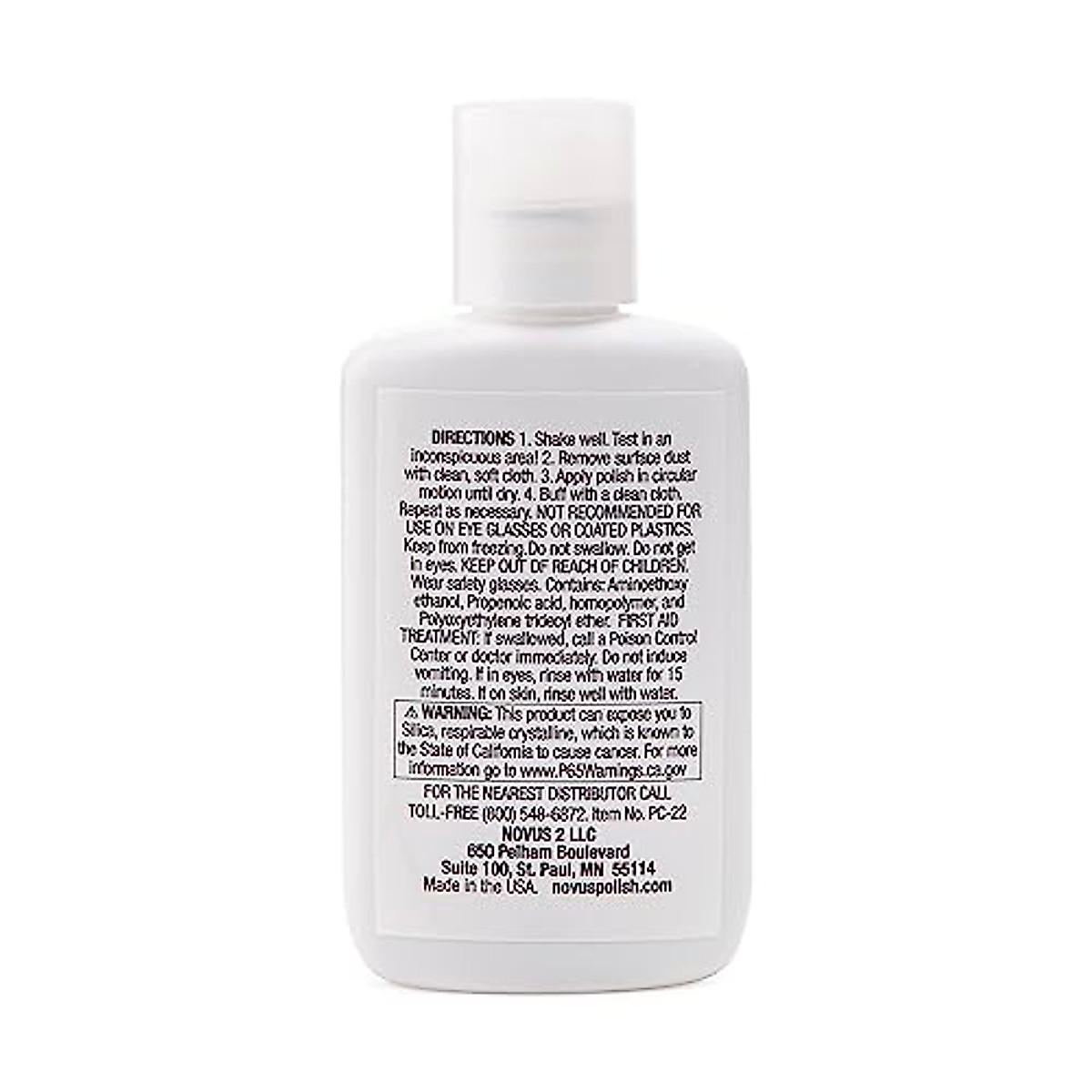 NOVUS 7033 | Plastic Clean & Shine | Fine Scratch Remover #2 | 2 Ounce Bottle