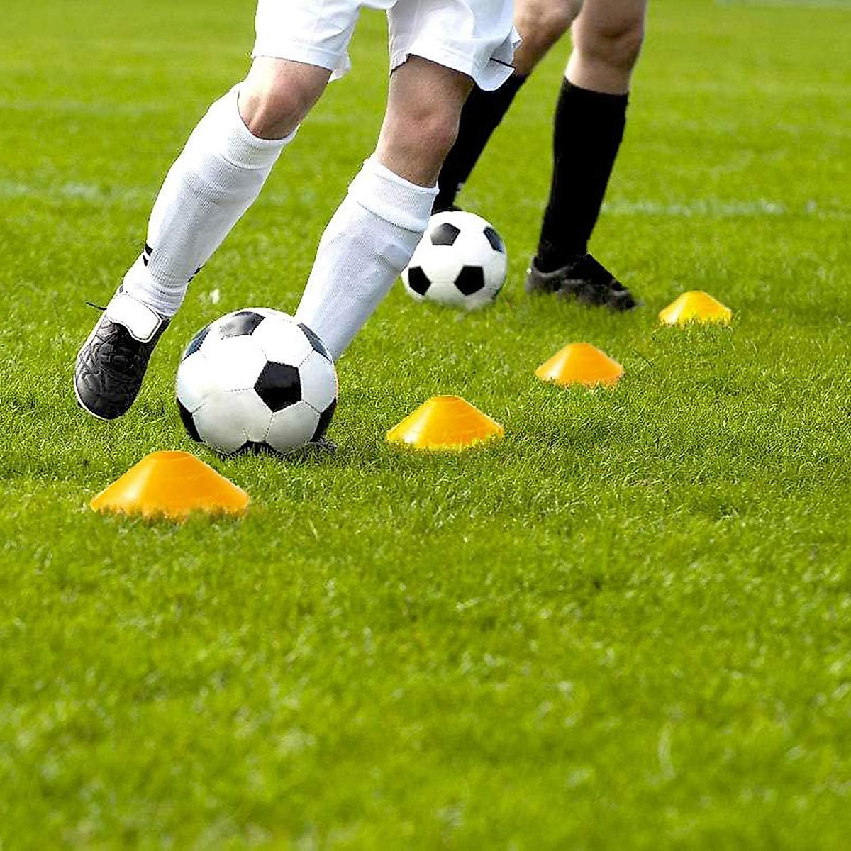 Pro Speed & Agility Training Set—includes 12 Rung 20ft Adjustable Agility Ladder with Carrying Bag, 12 Disc Cones, 4 Steel Stakes, 1 Resistance Parachute, Use Equipment to Improve Footwork Any Sport