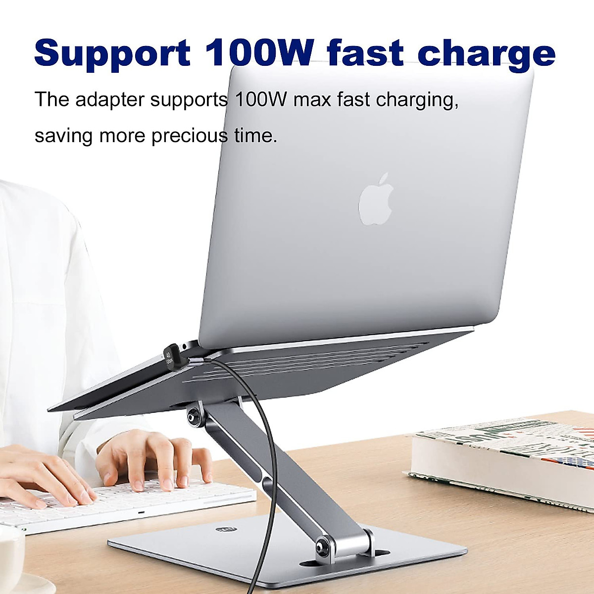 AreMe U Shape USB C Adapter (2 Pack), 180 Degree Angled Type C Male to Female Extender Support 40Gbps Data Transfer 100W Fast Charging for Switch, MacBook Pro/Air, Laptop, Tablet and Phones