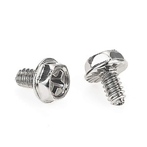 Favordrory Toothed Hex 6/32 Screw 6# -32Computer PC Case Hard Drive Motherboard Mounting Screws, 100 PCS