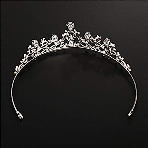 AYBAL Hairpin Crystal Ziron Bridal Crown Wedding Crown Princess Hairhoop Hairband Hair Jewelry Wedding Headdress for Women Girl Decor