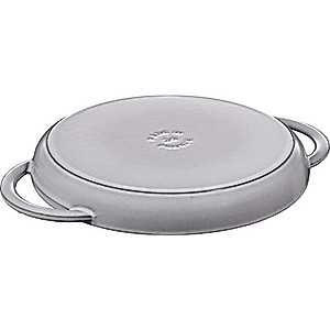Staub 40509-522 Pure Grill Round, Gray, 10.2 inches (26 cm) Grill Pan, Both Hands, Casting, Enamel, Induction Compatible, Japanese Authentic Product