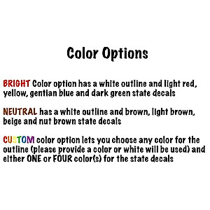 Personalized Mini US Decal Map Tracker - 8" x 5" U.S. Decal, Camper Tracking Decal, Camping Decal, Adventure Tracker, Travel Tracker, State Travel Decal