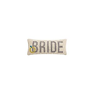 Peking Handicraft 30TG700C05OB Blown Filled Hook Pillow, 12-inch Length, Wool and Cotton (Bride)