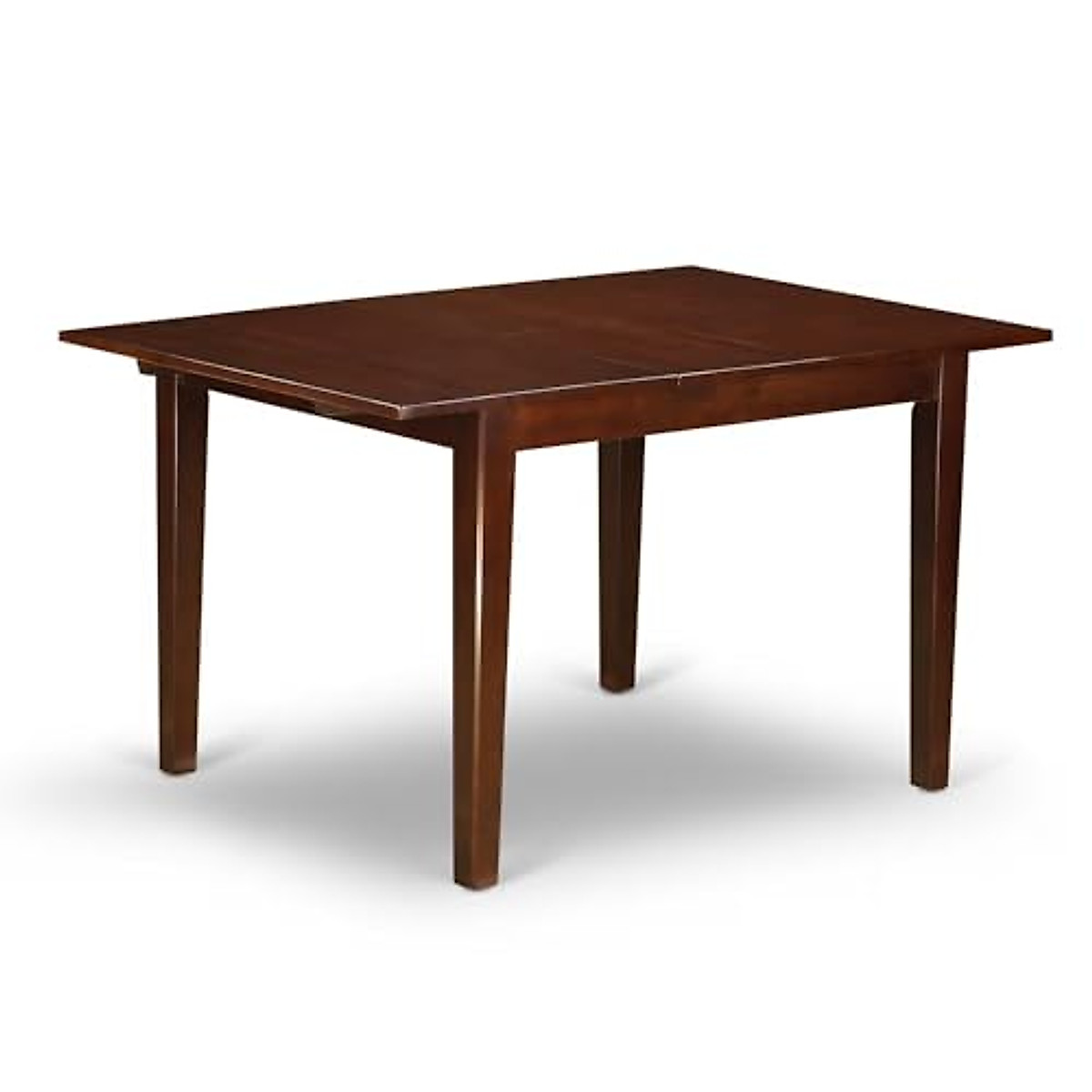 East West Furniture NOFK5C-MAH-W 5 Piece Dining Set Includes a Rectangle Dining Table with Butterfly Leaf and 2 Kitchen Chairs with 2 Benches, 32x54 Inch, Mahogany