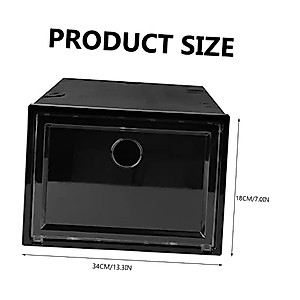 Amosfun 2 Pcs Plastic Transparent Shoe Box Shoes Storage Shoe Storage Shoes Closet Organizer Closet Drawer Divider Front Opening Shoe Holder Sneaker Storage Clothes Stackable Plastic Pp