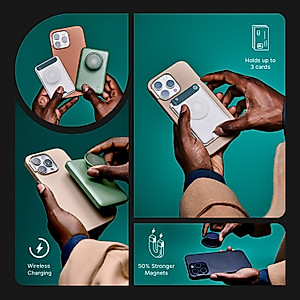 PopSockets Phone Grip Compatible with MagSafe, Adapter Ring for MagSafe Included, Phone Holder, Wireless Charging Compatible - Clear