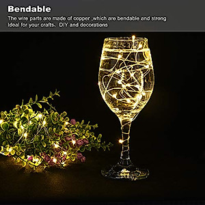 LEDIKON 24 Pack Led Fairy Lights Battery Operated,3.3ft 20 LED Silver Wire Warm White Firefly Lights,Waterproof Mini Led String Lights for Wedding Party Mason Jars Centerpieces Table Decor