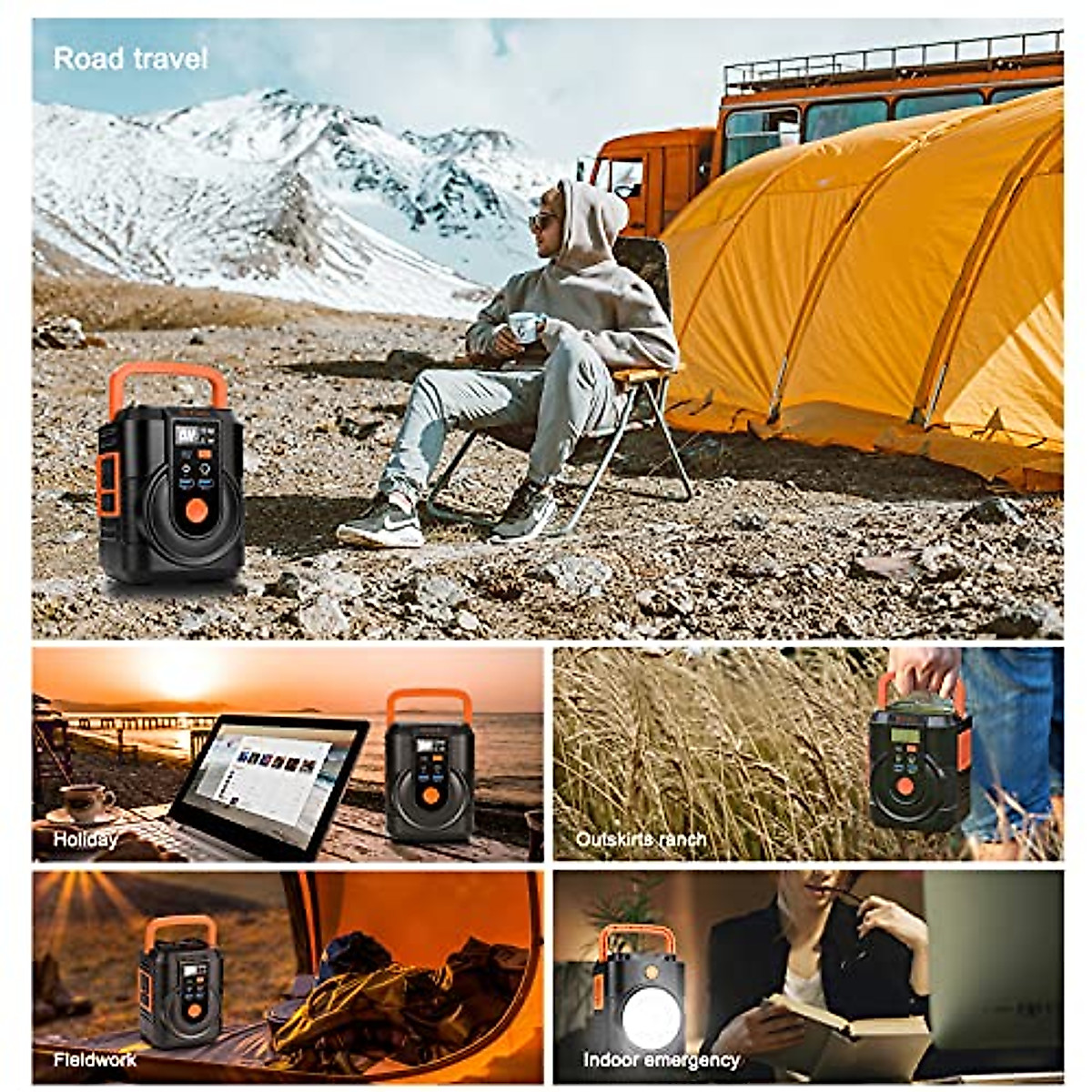 111Wh/30000mAh Portable Power Station, Camping Solar Generator Power Bank with AC Outlet 2USB Ports for CPAP Outdoors Tent Camping RV Fishing Home Laptop Emergency Backup