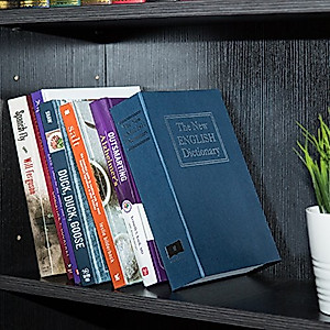 Amazon Basics Book Safe, Key Lock, Blue