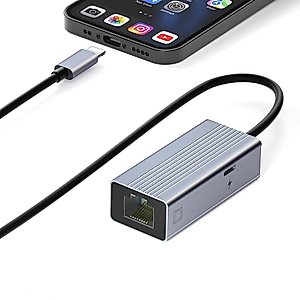 HelloLife iOS to RJ45 Ethernet LAN Wired Network Adapter with Fast Charging Port, 100Mbps High Speed, Ethernet Adapter for pad/Phone 12 11 xs x 8 7