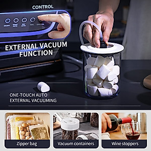 ALACRIS Vacuum Sealer Machine, Professional Full Automatic Food Sealer with LED Indicator and Dry & Moist Modes, Food Saver Vacuum Sealer Air Sealing System Preservation with Starter Kits and Cutter