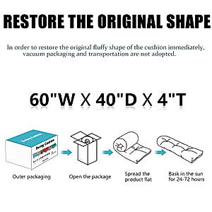 DEWQFXD Swing Replacement Cushions Waterproof Porch Swing Cushions 2-3 Seater Outdoor Swing Cushions for Outdoor Furniture 60x40 Inches