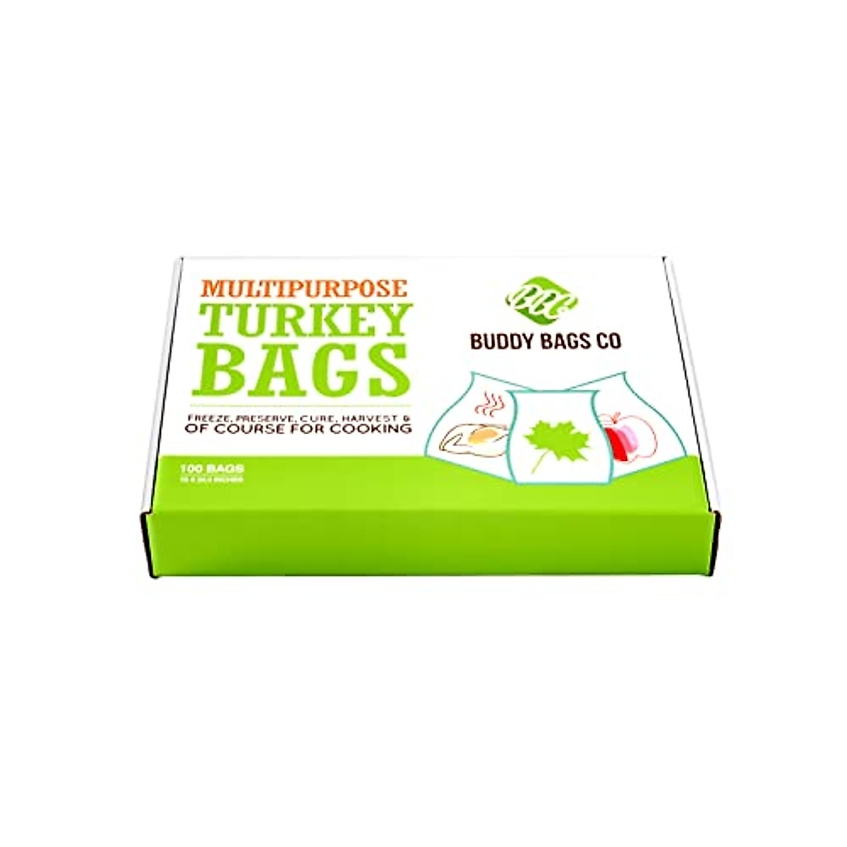 Buddy Bags Co Multipurpose Turkey Oven Bags - 19" x 24.5" - 100 Pack