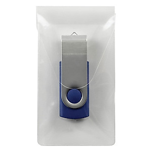 Smead 68150 USB Flash Drive Pocket, Poly,Self-Adhesv,2-Inch x3-9/16-Inch , 6/PK,CL