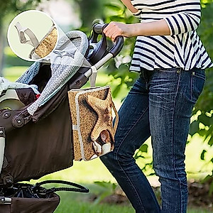 Beach Starfish Seashells Portable Baby Changing Pad Travel Diaper Changing Table Mat Foldable Waterproof Changing Station with Built-in Pillow for Girls Boys Newborn Essentials