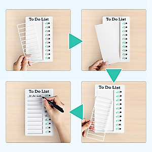 PIQOLA Customized Checklist Board to do List for Kids with Pen DIY Plastic rv Checklist Chore Chart Planner