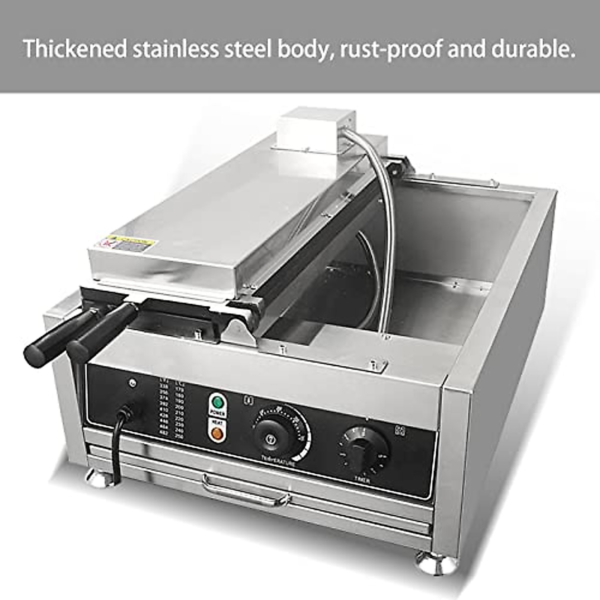 Mvckyi Commercial 8 PCS Electric Waffle Maker with removable plates, Non Stick Penis Shape Waffle Machine Hot Dog Baker, Strange Shape Sausage Grill Waffle Baker for Fast Food Restaurant Equipment