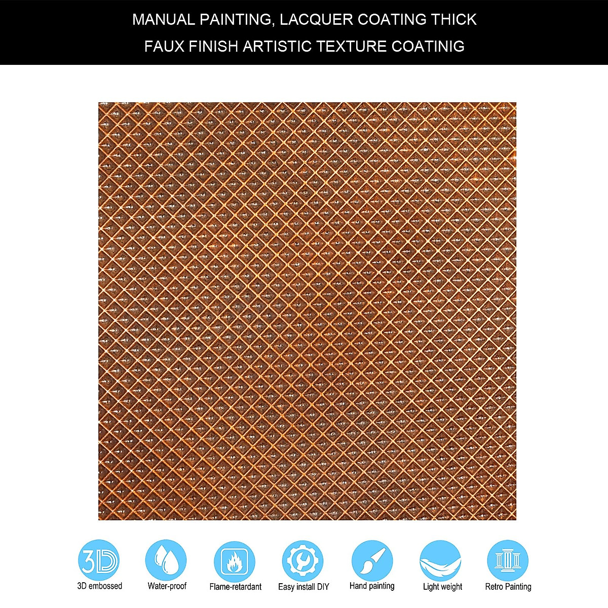 Tin-Look Ceiling Tiles Farmhouse Tin Ceiling Tiles for Cafe Club Salon Hotel Store Bar 2'x2' PL20 Archaic Copper 10pcs