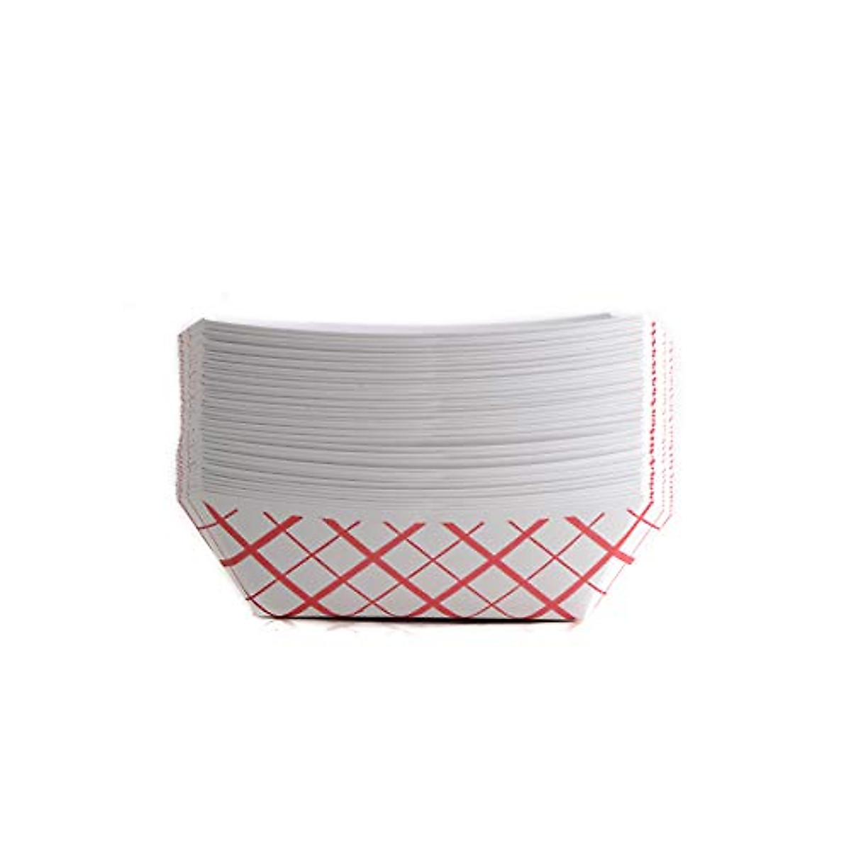 800ct Disposable Paper Food Tray (1/2 LB) - Red Check Food Tray, USA Made, Recyclable, Biodegradable, Compostable, Great for Picnics, Carnivals, Party, Camping, BBQ, Restaurants, Fries (0.5lb)