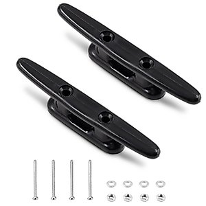 PHITUODA 3 Inch Nylon Boat Cleats Black Dock Cleats Boat Rope Tie Cleats for Kayak, Marine, Nautical Decor, Pack of 2