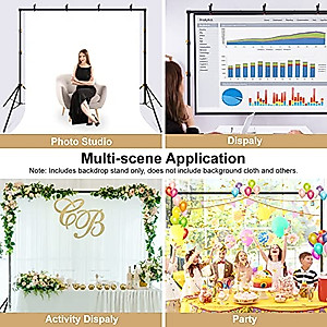 LINCO Lincostore Backdrop Support Stand Kit 10x6.5ft Adjustable Photography Studio Photo Background Support System with Carrying Bag for Green Screen Muslin, 4171