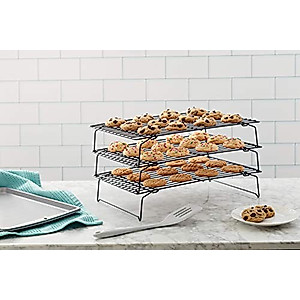 Wilton Excelle Elite 3-Tier Cooling Rack for Cookies, Cake and More, Black