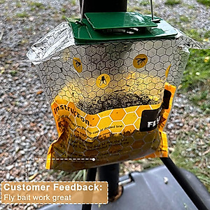 Dwcom 10 Pack Fly Bait Refills, Reusable Fly Bait, 500g Natural Fly Trap Refill Packets Killer, Fly Attractant Bait for Reusable Fly Traps Outdoor, yellow