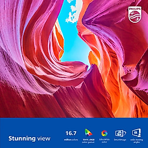 PHILIPS 322E1C 32" Super-Curved Frameless Monitor, Full HD VA, 104% sRGB, Adaptive-Sync 75Hz, VESA, 4Yr Advance Replacement Warranty, Black/Silver