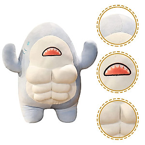 Stuffed Shark Plush Kids Kids Couch Pillows Stuffed Animals Cookie Run Kingdom Stuffed Doll Adorable Muscular Doll Decorative Plaything Boyfriend Couch Pillows Couch Pillows