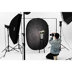 Kate 5x6.5ft Collapsible Backdrop Pop Up Photography Backdrops Grey Brown Portable Background for Headshot, for Portrait Photography, 5x6.5ft