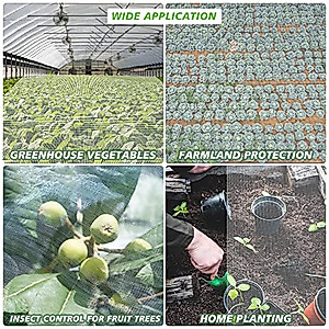 Garden Netting,Mosquito Insect Birds Animals Barrier Protection Net Ultra Fine Garden Mesh Netting Plant Covers for Vegetable Plants Fruits Flowers Trees Greenhouse Row Cover(10×20 Ft)