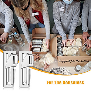 Bulk 100 Pieces P38 Can Openers Military Stainless Steel Survival Can Opener Camping Can Opener Army Emergency Can Opener Portable Keychain Manual Can Opener for Travel Camping Christmas Gift