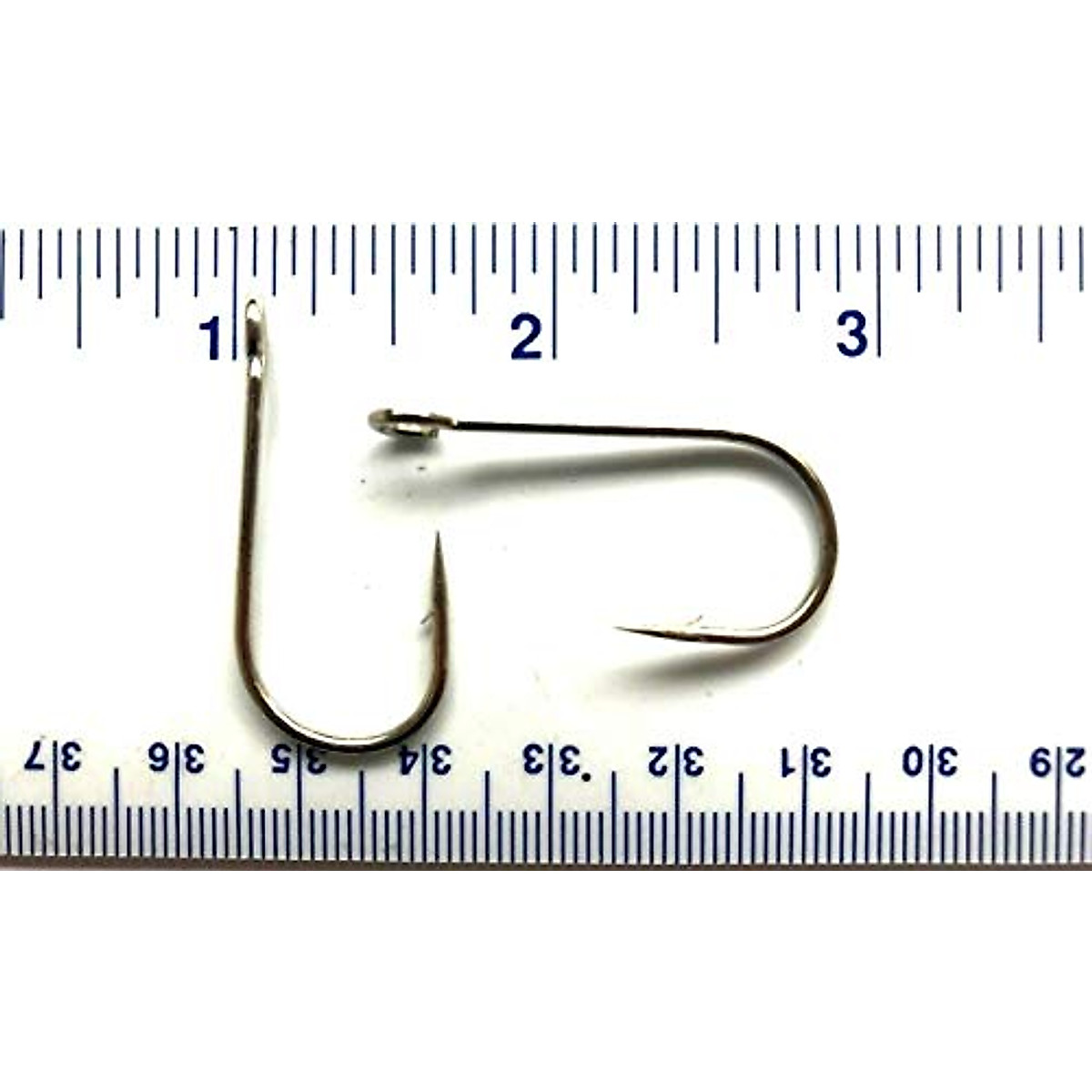 100 Gerry's Tackle 9171 6X Strong Nickel Plated Open Eye Siwash Hooks Size 1/0