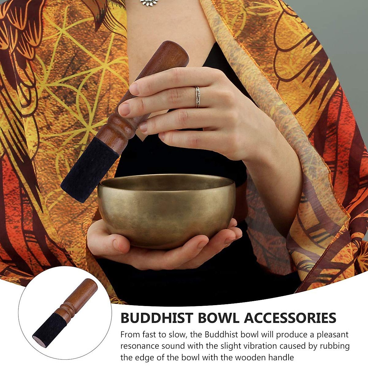 Handmade singing bowl mallet coming from Nepal. Adopt premium materials, durable and wear-resistant.