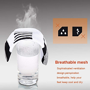 COOVAN Mens Ankle Athletic Socks Low Cut Cushioned Breathable Running Sports Socks 6 Pack