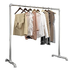 JIAHESHYP Industrial Pipe Clothing Rack, Free Standing Hanger, Commercial Heavy Duty Detachable Clothes Rail Metal Garment Rail,for Clothing Storage Display (Size : 120 * 150cm)