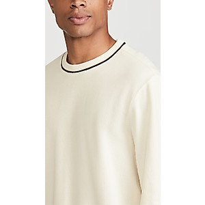 Club Monaco Men's Pique Sweatshirt, Blanc DE Blanc, Large