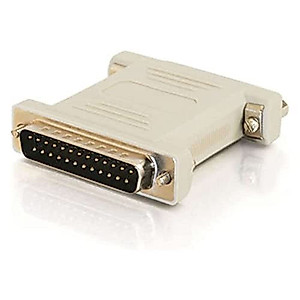 C2G Legrand Null Modem Adapter, DB25 Male to Female RS232 Serial Adapter, Beige 1.5 InchSerial Cable Adapter, 1 Count, C2G 02469