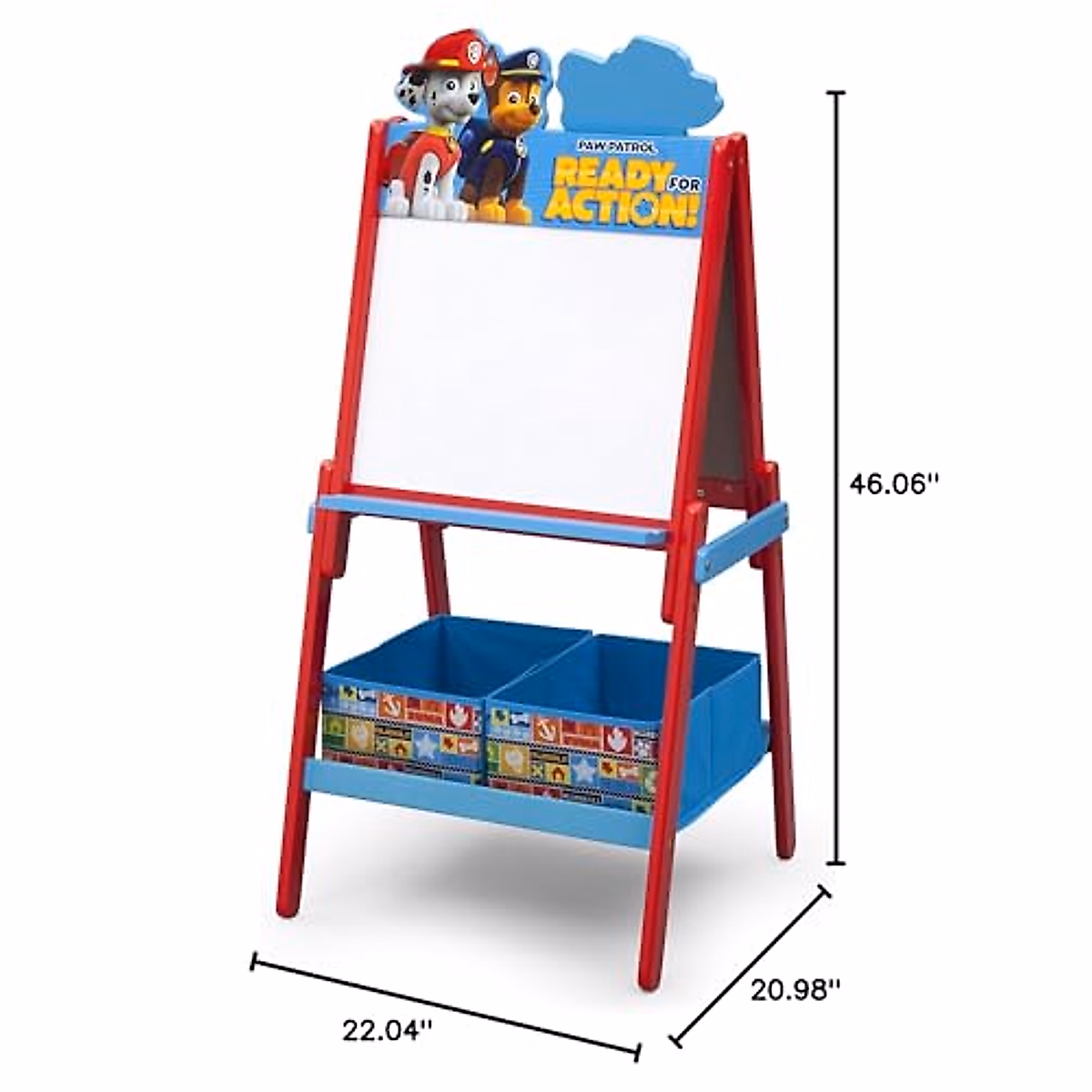 Delta Children Wooden Double-Sided Kids Easel with Storage -Ideal for Arts & Crafts, Homeschooling and More - Greenguard Gold Certified, Nick Jr. PAW Patrol