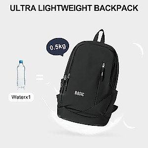 weradar Black Backpack For High School Women,Waterproof Middle School bag For Teen Girls Boys,Casual Daypack Bookbag Lightweight College Backpack For Men