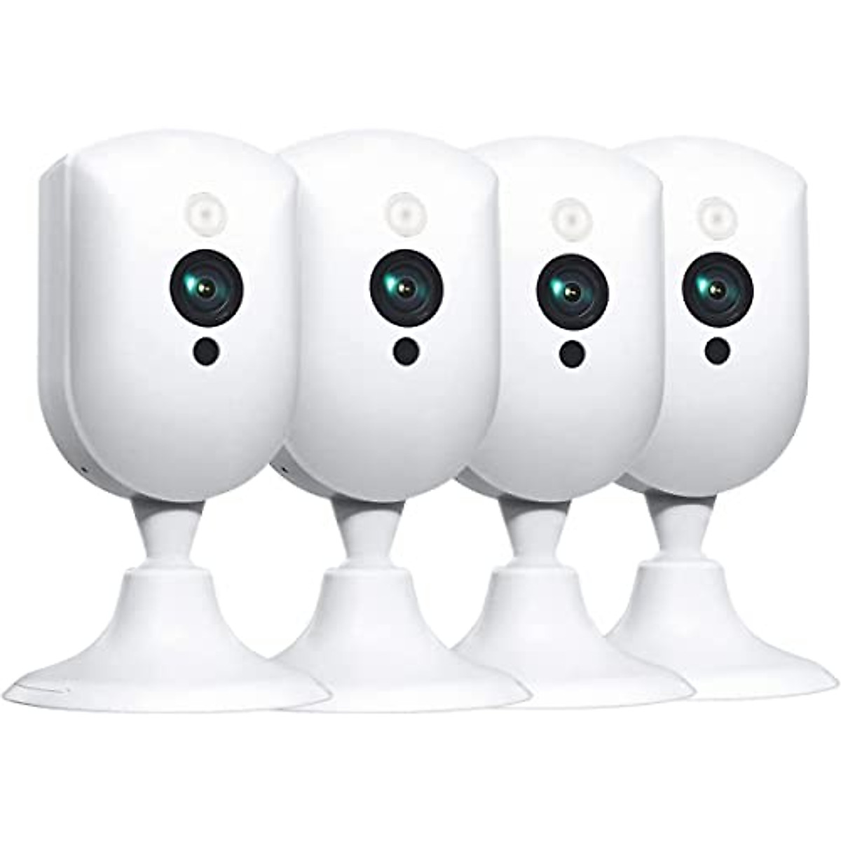 Home Security Cameras 4pcs with 1080P Night Vision Sound/Motion Detect, Indoor Cameras with Phone app, Surveillance IP Cameras Work with Alexa, 2 Way Talk Live Video for Baby Monitor/Pet/Kids