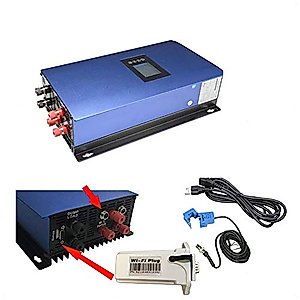 PROPFE 1000W Grid Tie Inverter Pure Sine Wave with Inter Limiter and WiFi 110v-220V On Grid Inverter with LED Display for European Wind Turbine (with Inter Limiter, 1000W/22-60V DC)