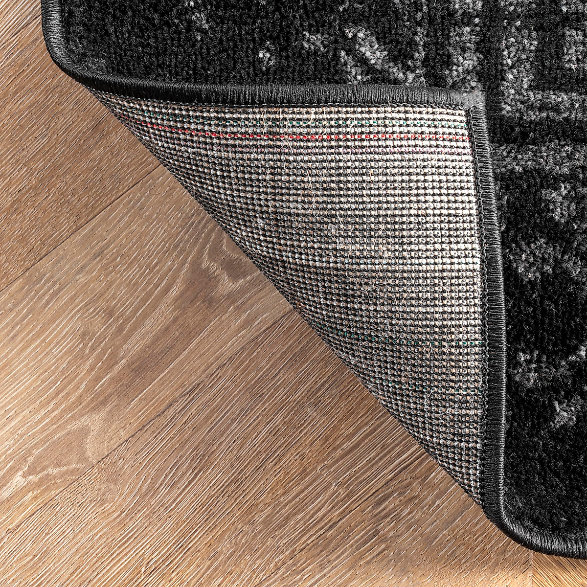 nuLOOM Arlena Vintage Traditional Area Rug - 7x9 Area Rug Modern/Contemporary Black/Grey Rugs for Living Room Bedroom Dining Room Kitchen