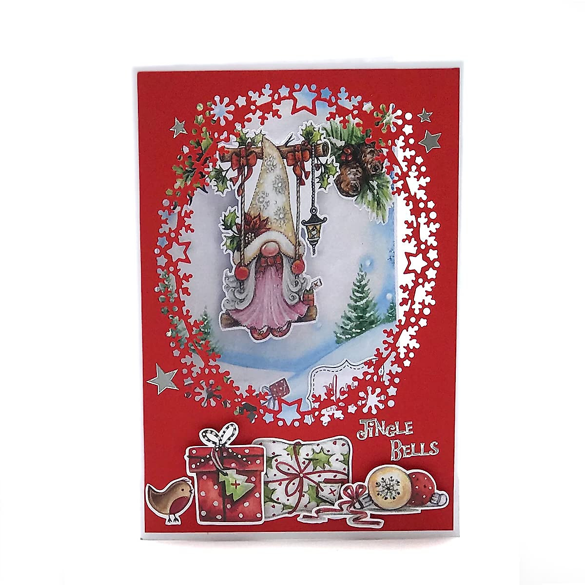 Katy Sue Christmas Gnomes Paper Craft Pad for Card Making, Scrapbooking & Crafts. Over 150 Holiday Gnome-Themed Card Making Elements, Not Pre-Cut or Die-Cut.