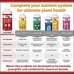 Bloom City Professional Grade Ultra Pure Cal-Mag Growing Fertilizer, Quart (32 oz)
